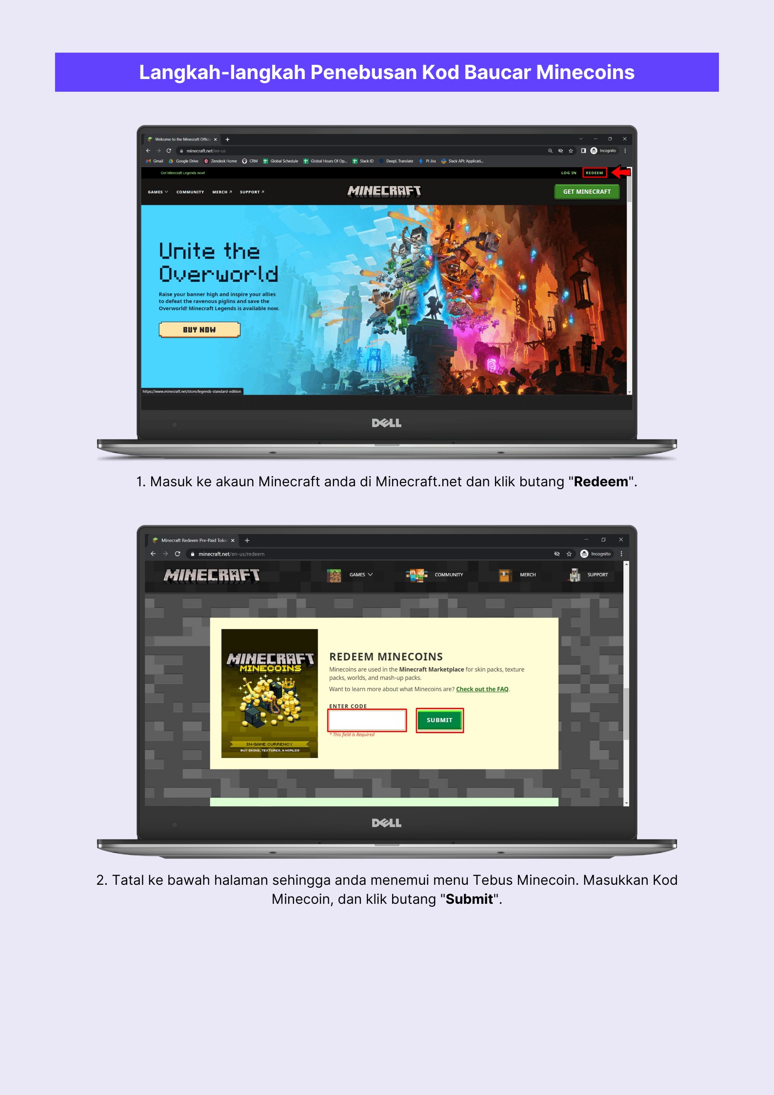 Langkah-langkah Penebusan Kod Baucar Minecraft dan Minecoins – Codashop ...