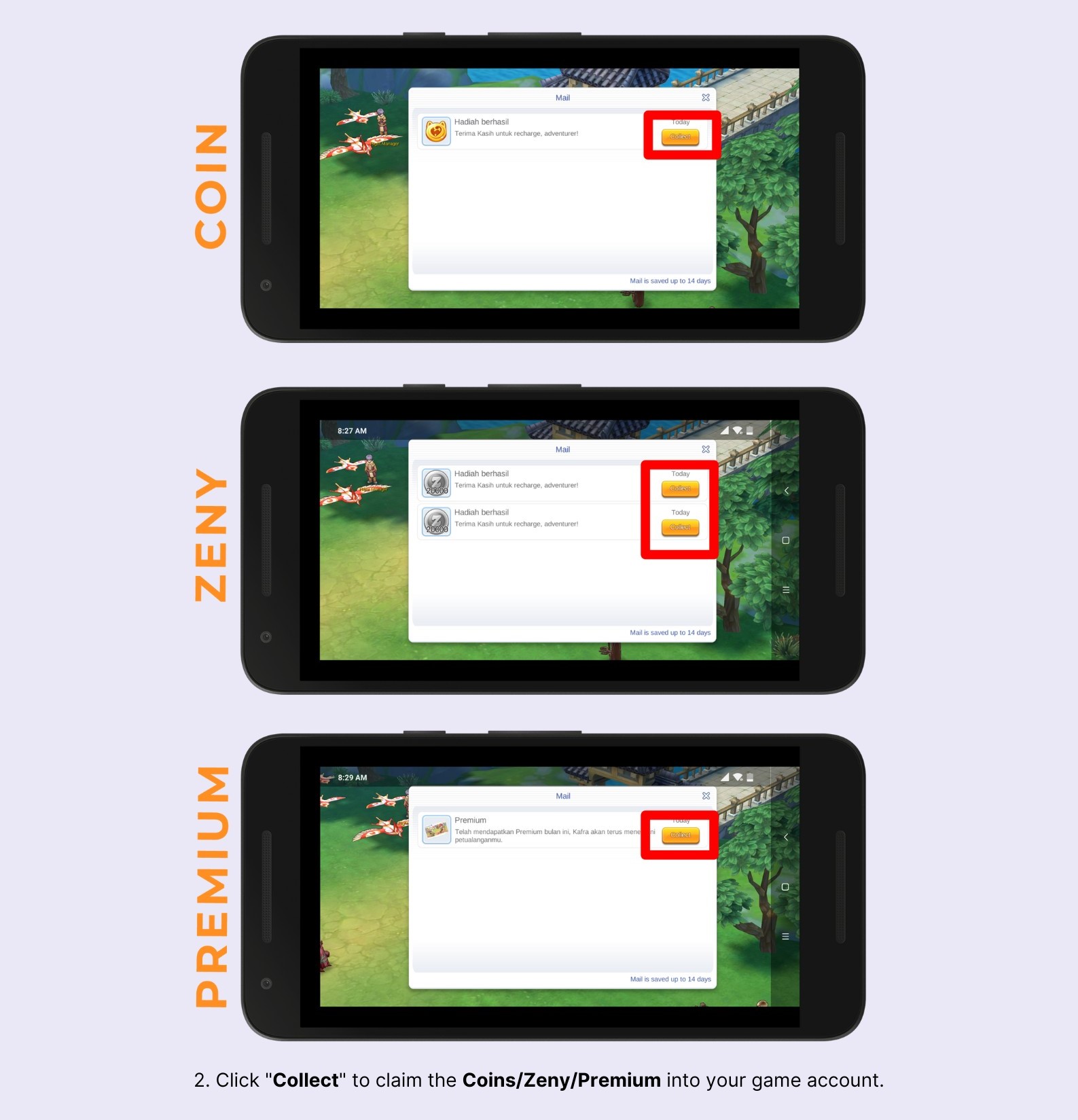 How to claim Big Cat Coins, Zeny, and Premium after making a purchase ...