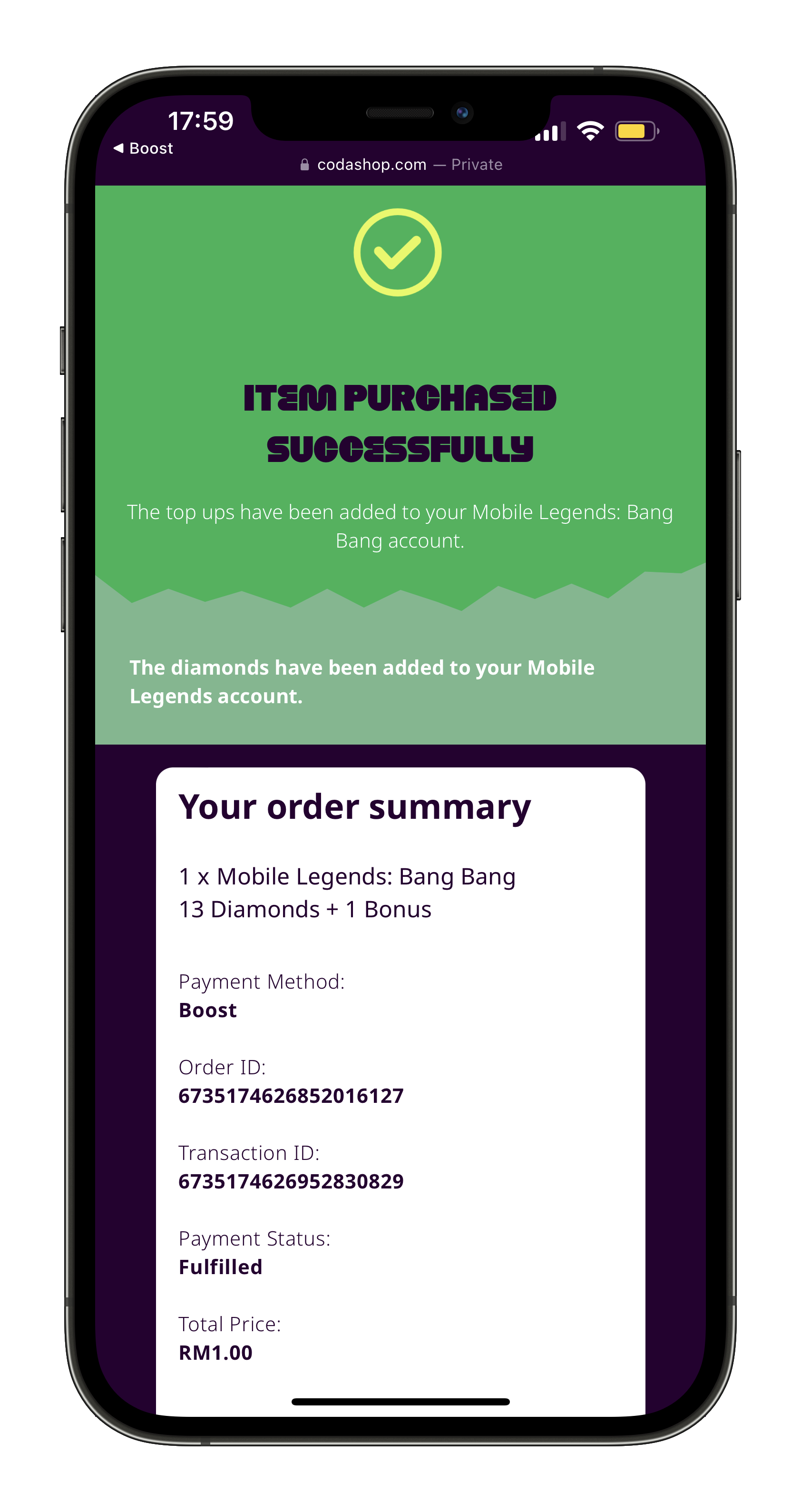 How To Make A Payment With Boost – Codashop Malaysia