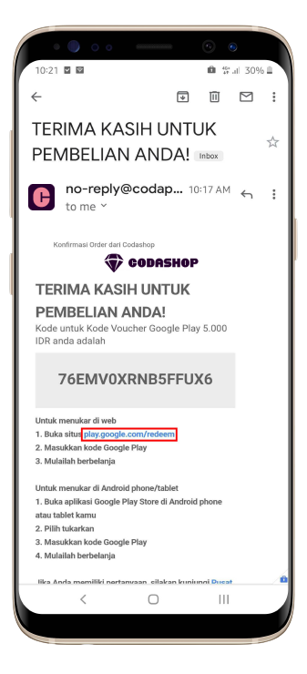 How To Redeem Google Play Voucher Code? – Codashop Malaysia