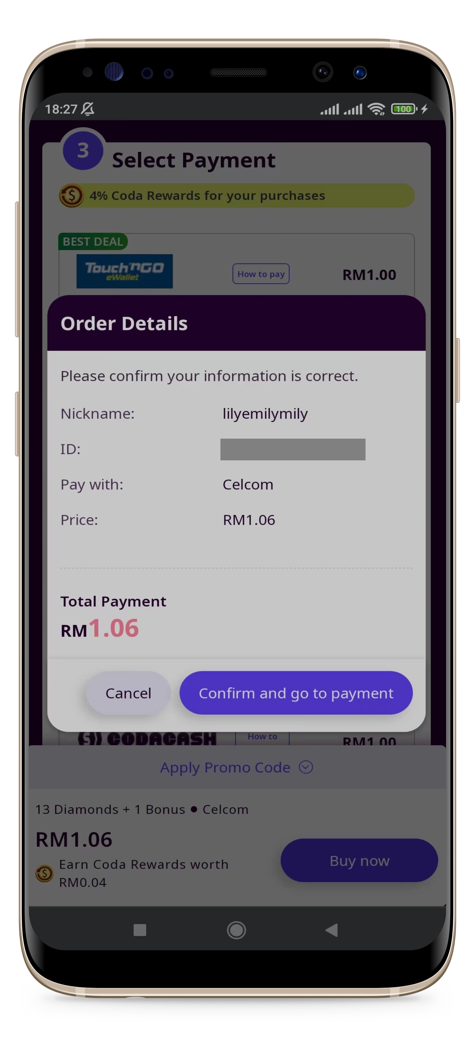 How to Make a Payment With Celcom – Codashop Malaysia