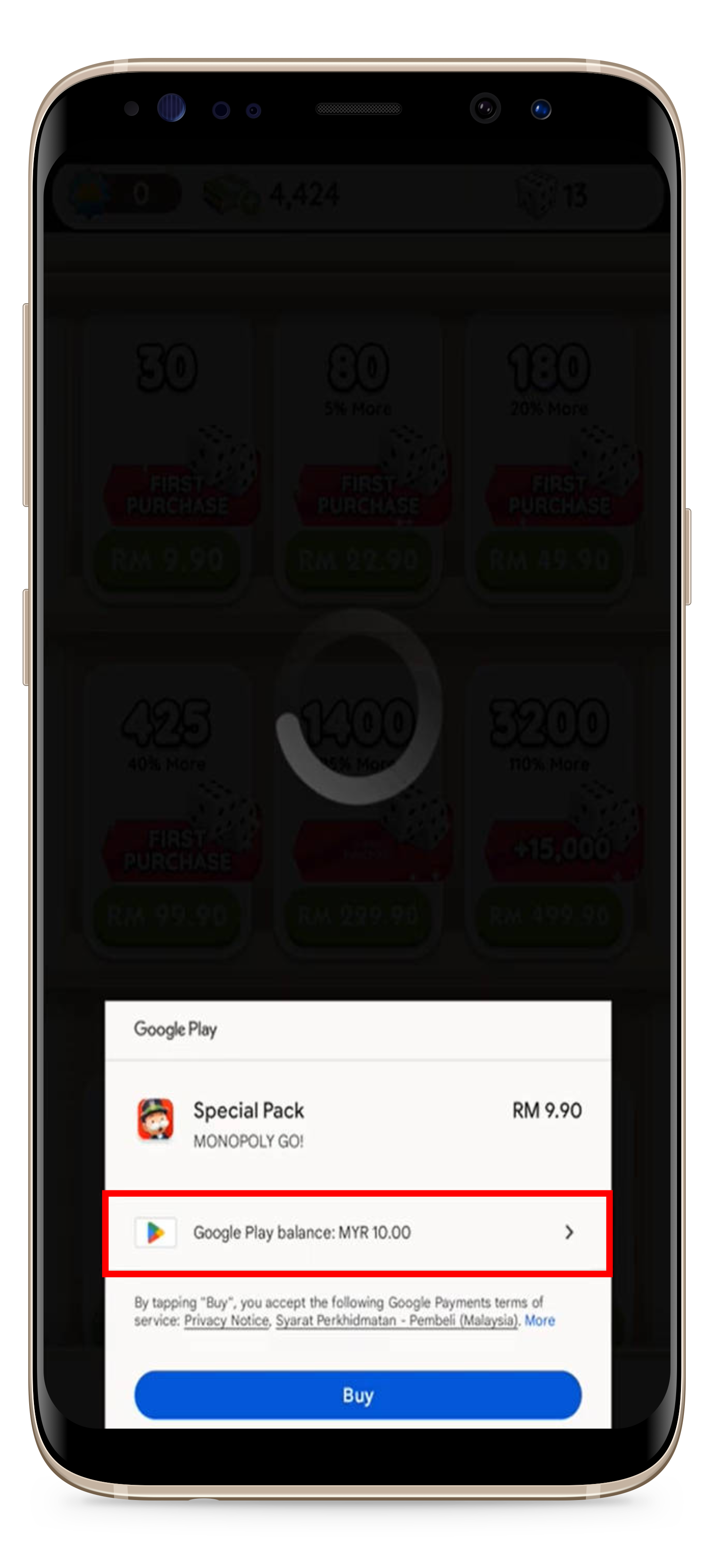 Bagaimana cara membeli Monopoly GO menggunakan Kod Google Play yang dibeli di Codashop ...