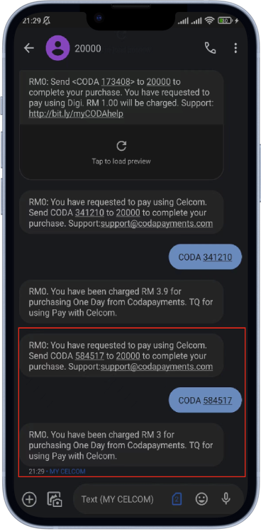 How to Make a Payment With Celcom – Codashop Malaysia